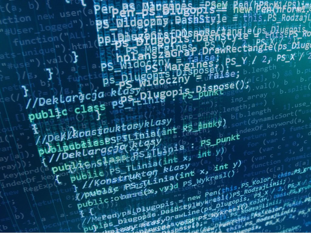 Software Developer Programming Code On Computer Todays General Counsel