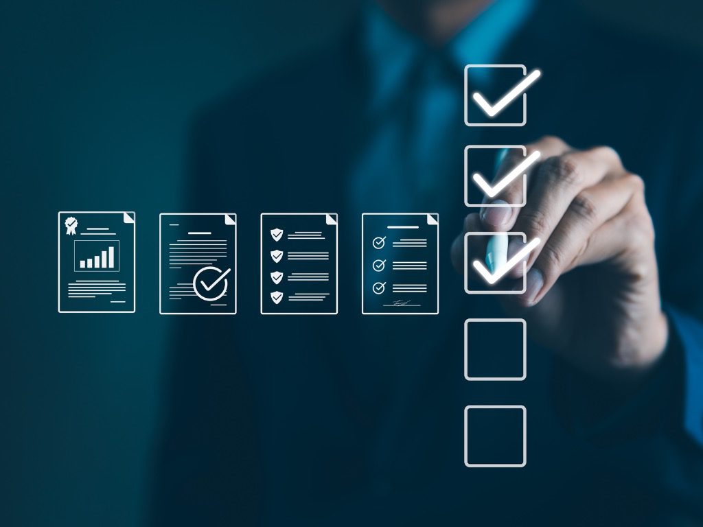 quality-assurance-and-document-control-with-checklist-icons-businessman ...